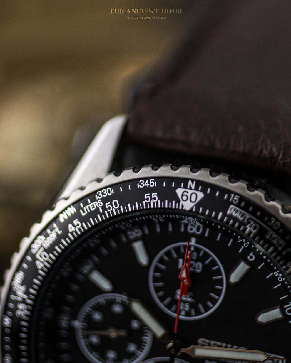 Seiko Flightmaster Chronograph 7T92-0CF0 - Blue Dial - Aviator's Watch ...